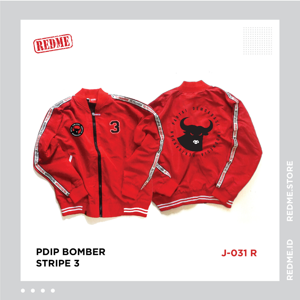 Jual PDIP Bomber Stripe 3 | Shopee Indonesia
