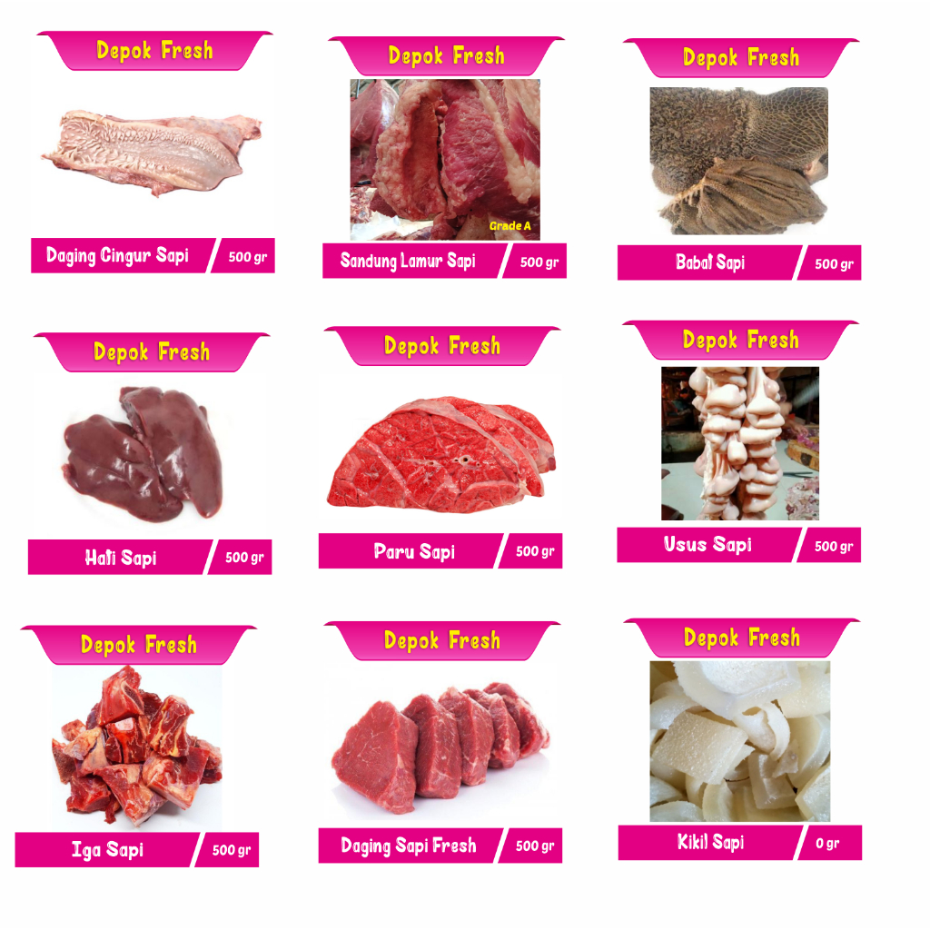 Jual Daging Sapi Lokal Fresh / Cingur / Sandung Lamur / Babat /Hati ...