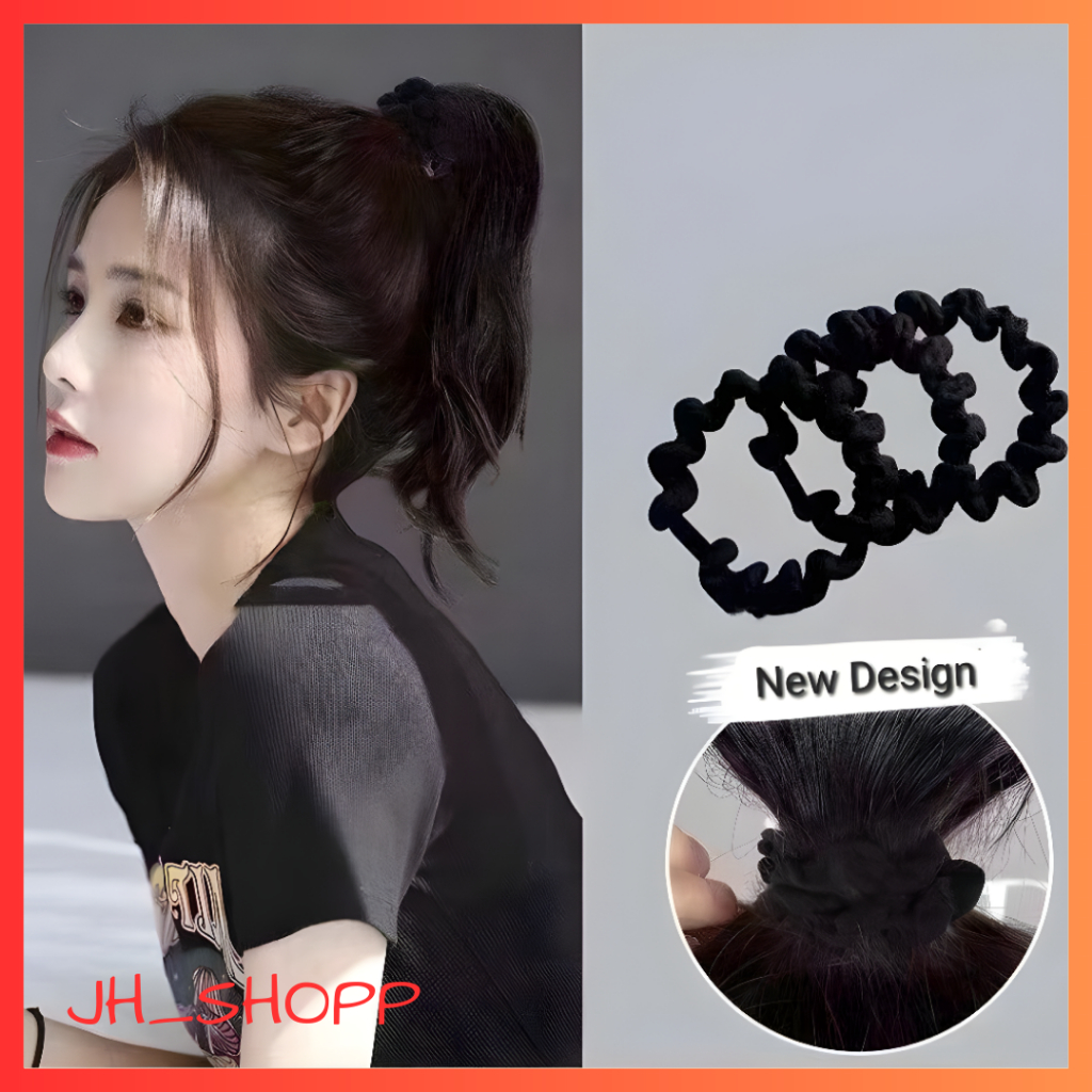Jual JH Ikat rambut karet polos elastis gaya korea model gelang ...