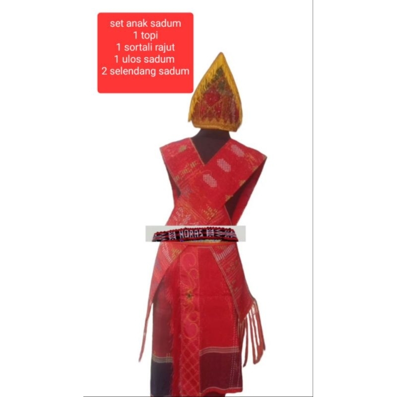 Jual set adat batak/etnik sumatra utara/ulos/rok ulos/selendang ulos ...