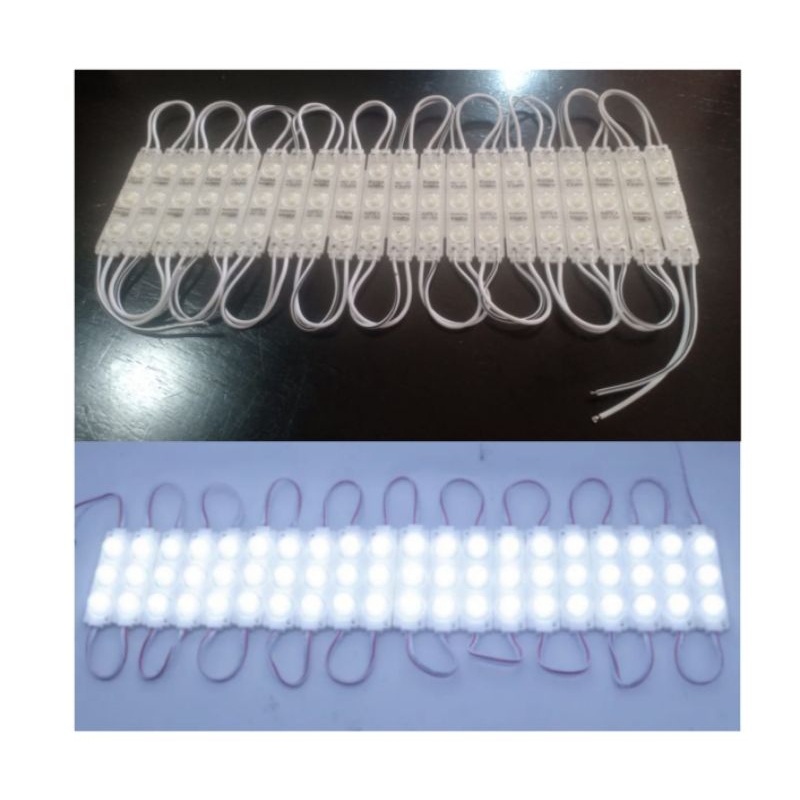 Jual Korea LED lampu strip modul 3 mata smd 12v 12 volt tahan air waterproof outdoor etalase ...