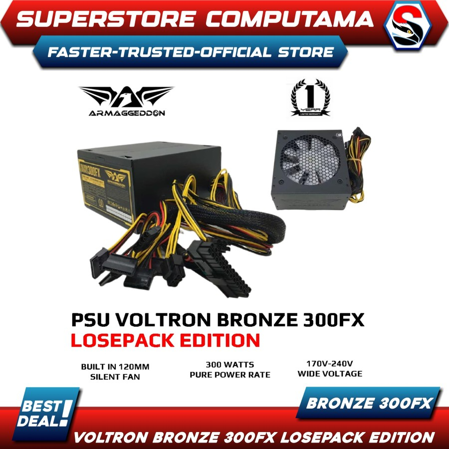 Jual Power Supply Armaggeddon Voltron Bronze 300FX Losepack Edition | Shopee Indonesia