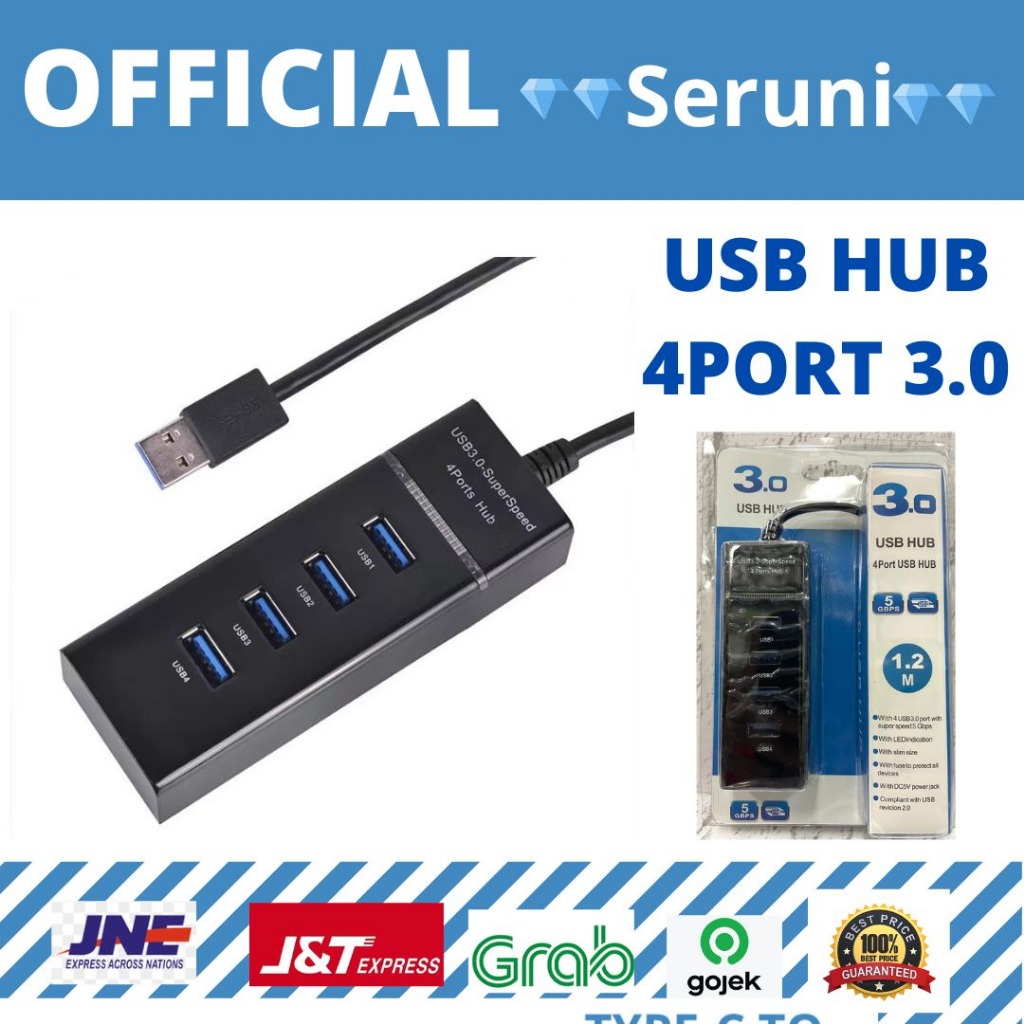 Jual (SERUNI) USB HUB 4 PORT USB3.0 KABEL 1.2 METER | Shopee Indonesia Jual (SERUNI) USB HUB 4 PORT USB3.0 KABEL 1.2 METER | Shopee Indonesia
