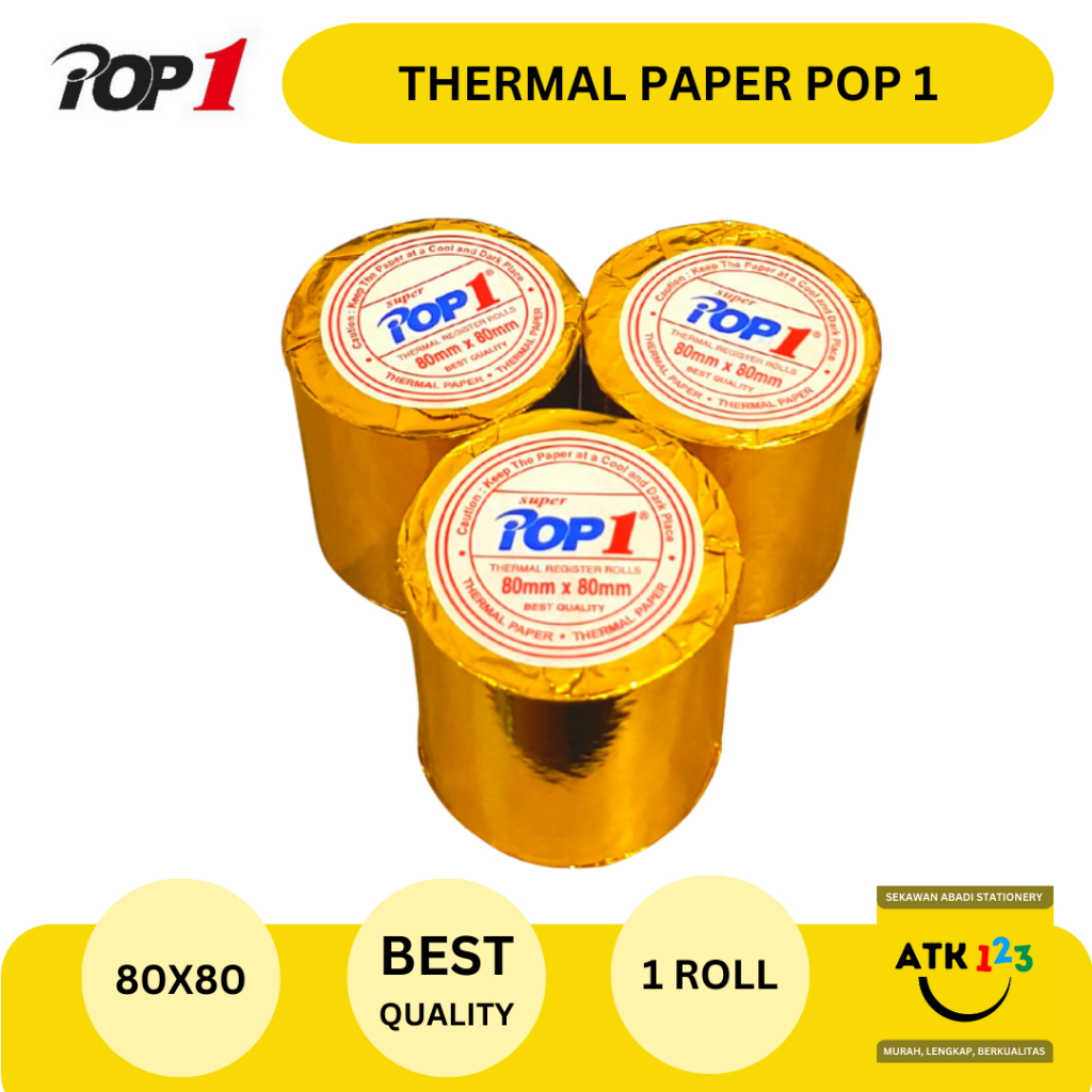 Jual SUPER POP1 Thermal Paper Roll / Kertas Kasir / Struk Kasir Merk ...