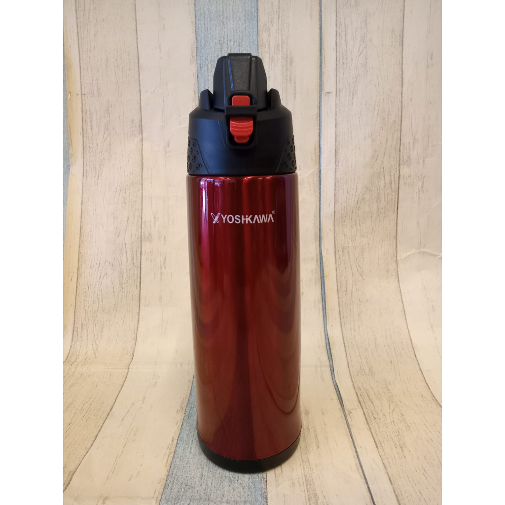 Jual Yoshikawa Water Bottle Botol Air Stainless Termos 1 Liter Merah ...