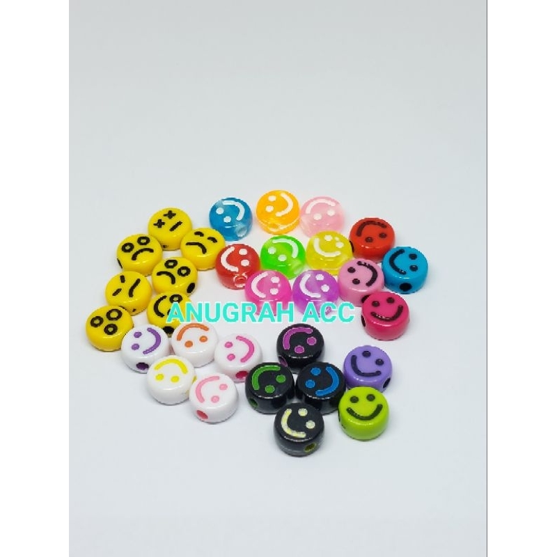 Jual manik mote emoji bulat pipih 9mm | Shopee Indonesia