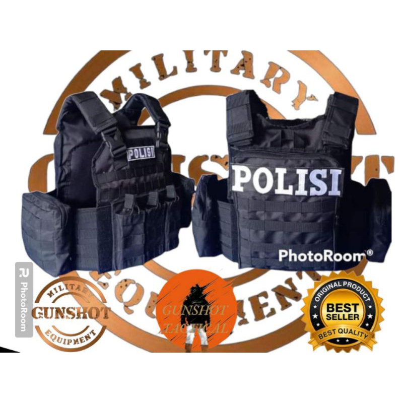Jual GUNSHOT Body Vest TACTICAL Armour TNI POLRI RAIDER TNI AD BRIMOB ...