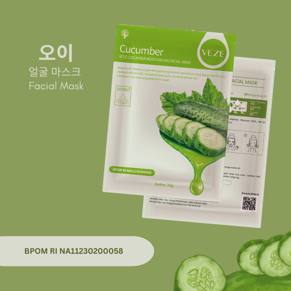 Jual (BPOM) Veze Sheet Mask Korea Masker Wajah Blueberry Aloe Vera ...