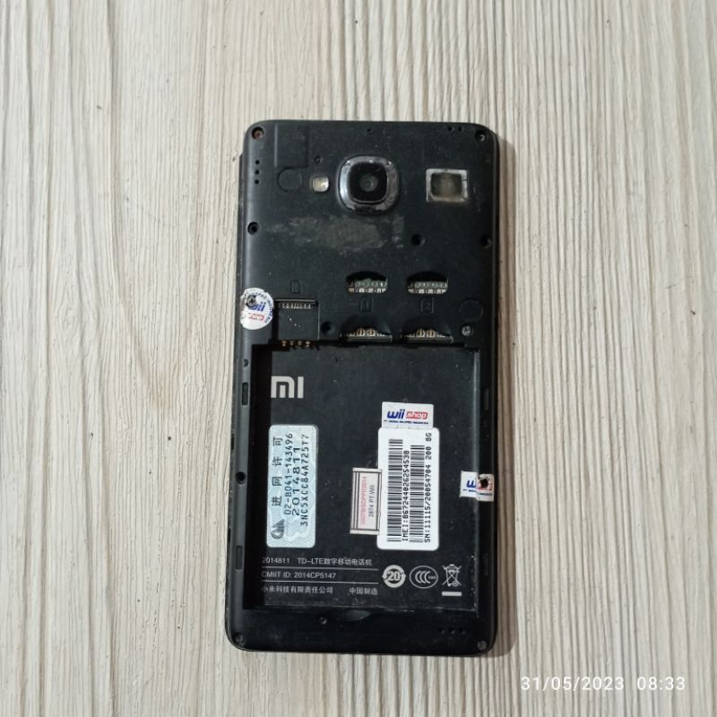 Jual Mesin Xiaomi Redmi 2 Model 2014811 Normal unit tidak ada baterai ...