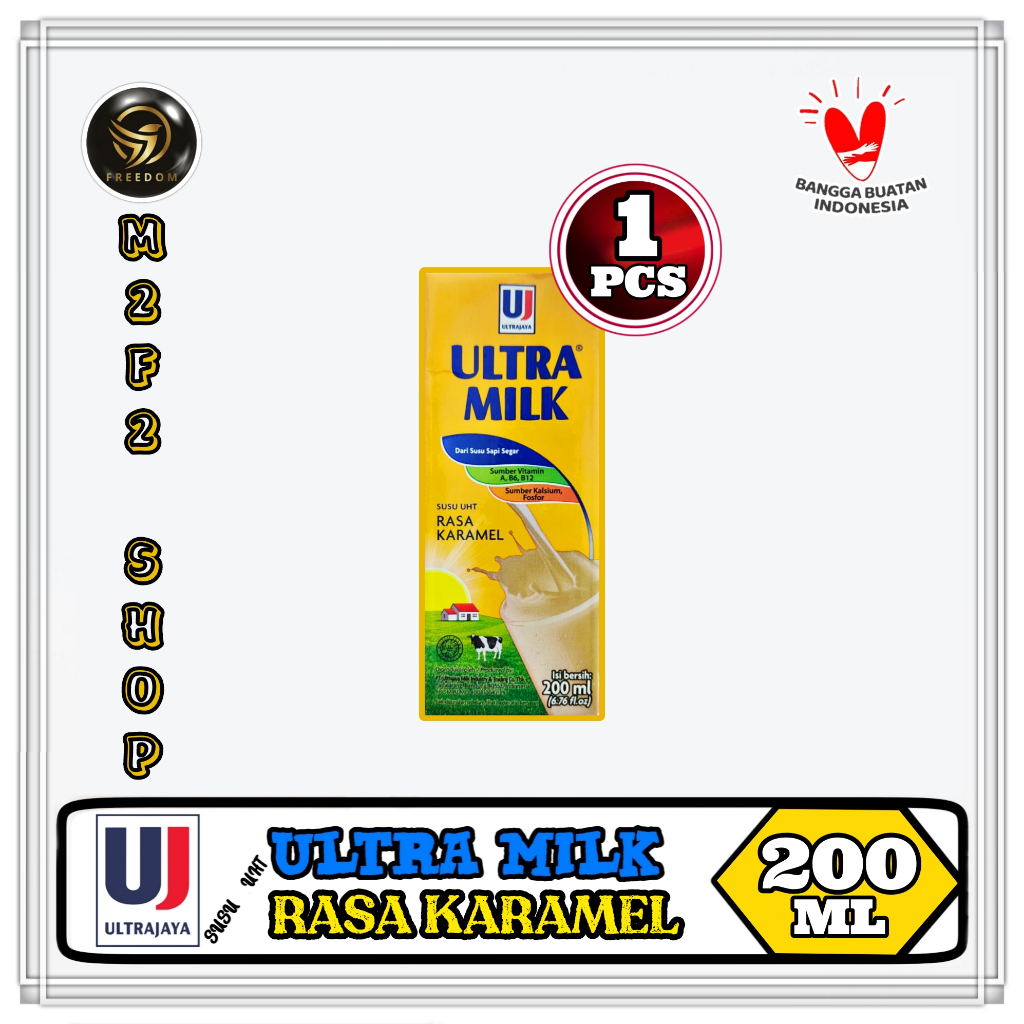 Jual Susu Ultra Milk Rasa Karamel | Caramel Kotak UHT - 200 ml (Kemasan ...
