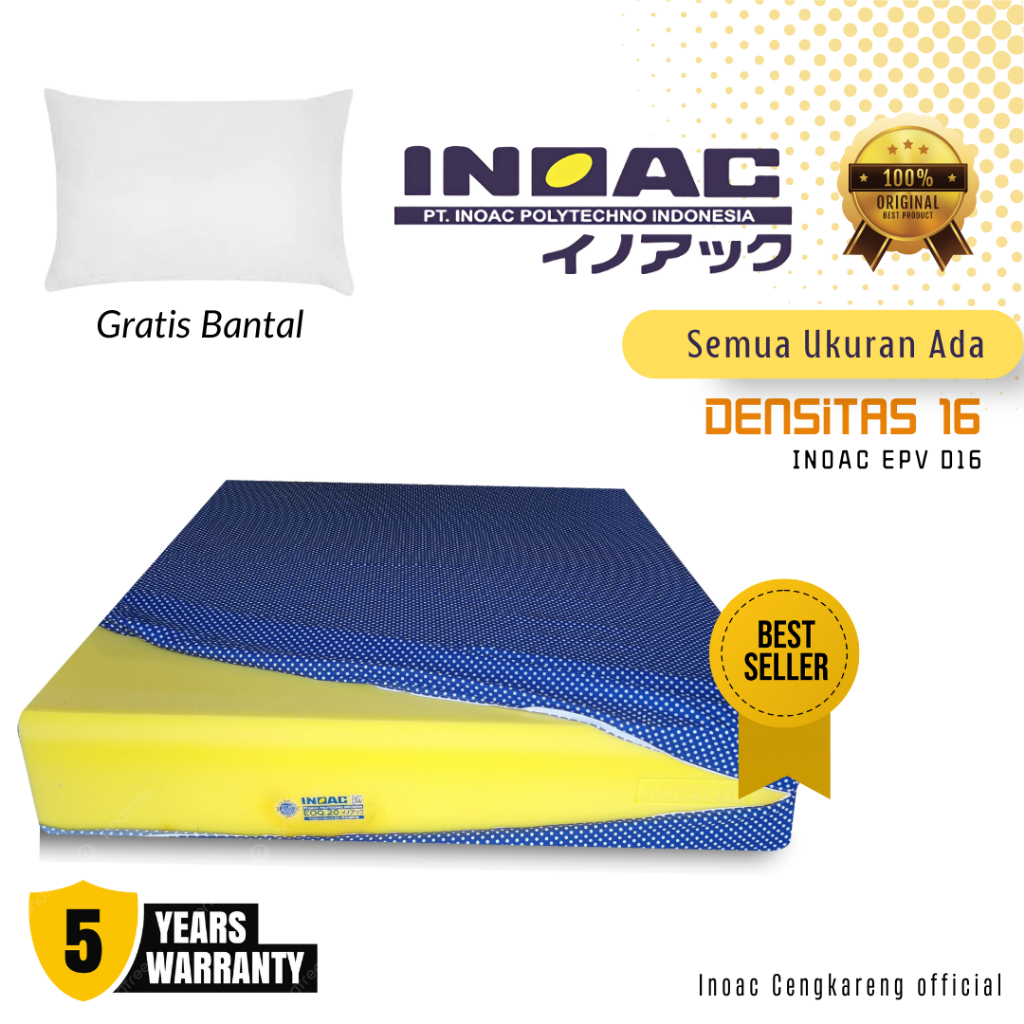 Jual Inoac Kasur Busa D16 Ukuran 200x200 200x180 200x160 200x145 ...