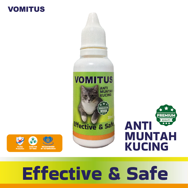 Jual VOMITUS PREMIUM - OBAT ANTI MUNTAH KUCING EFFECTIVE & SAFE 30ML ...