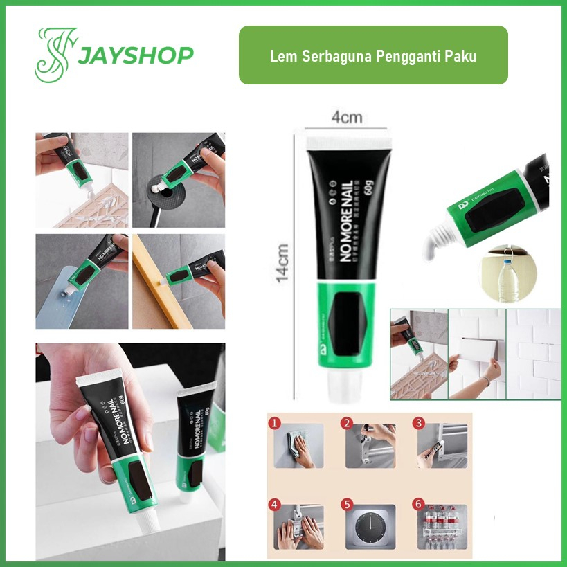 Jual Lem Pengganti Paku Tembok Kuat Adhesive Glue Lem Perekat Serbaguna ...