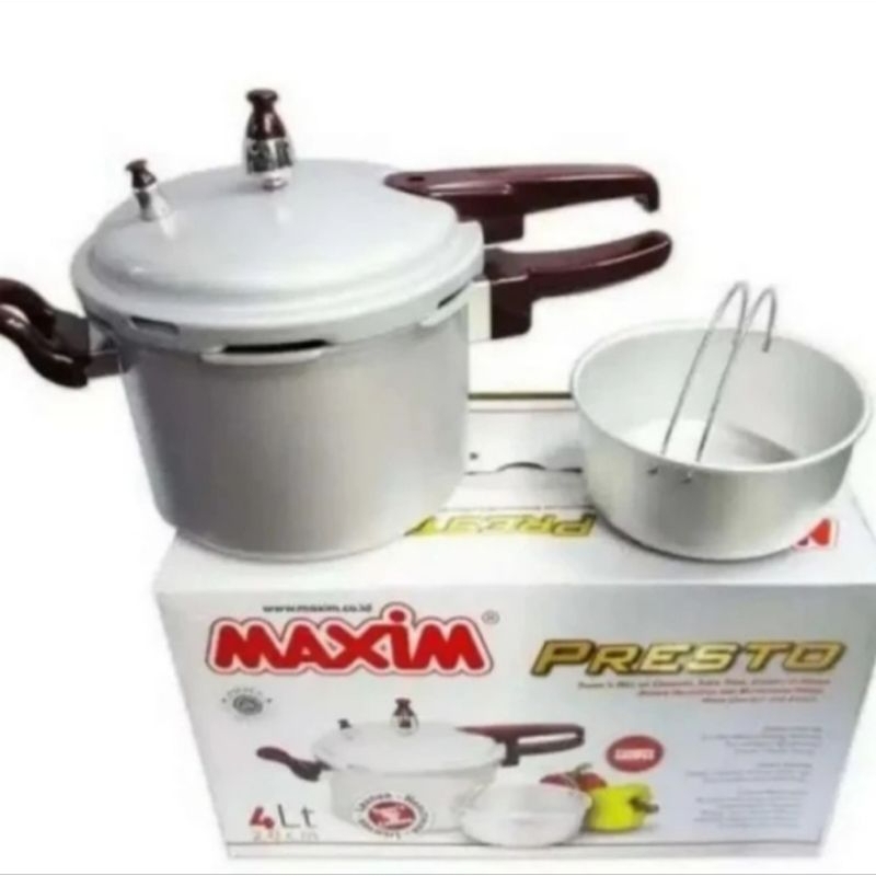 Jual Panci Presto Maxim 4 Liter 20cm Pressure Cooker Pelunak Tekanan Tinggi | Shopee Indonesia