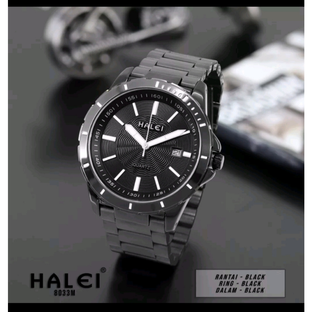 Jual [BATAM] JAM TANGAN HALEI 8033 PRIA RANTAI STAINLESS STEEL GARANSI ...