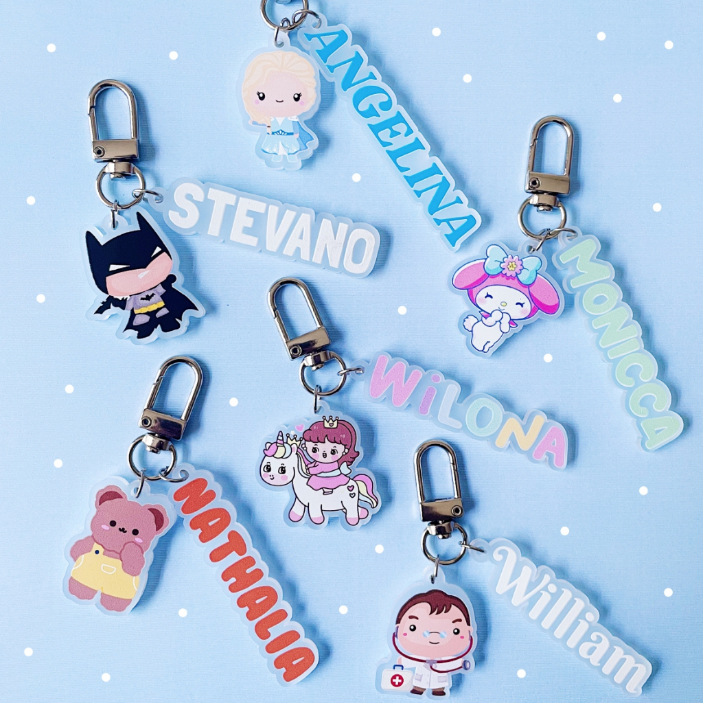 Jual Acrilic Keychain Custom | Gantungan Kunci Premium | Custom ...