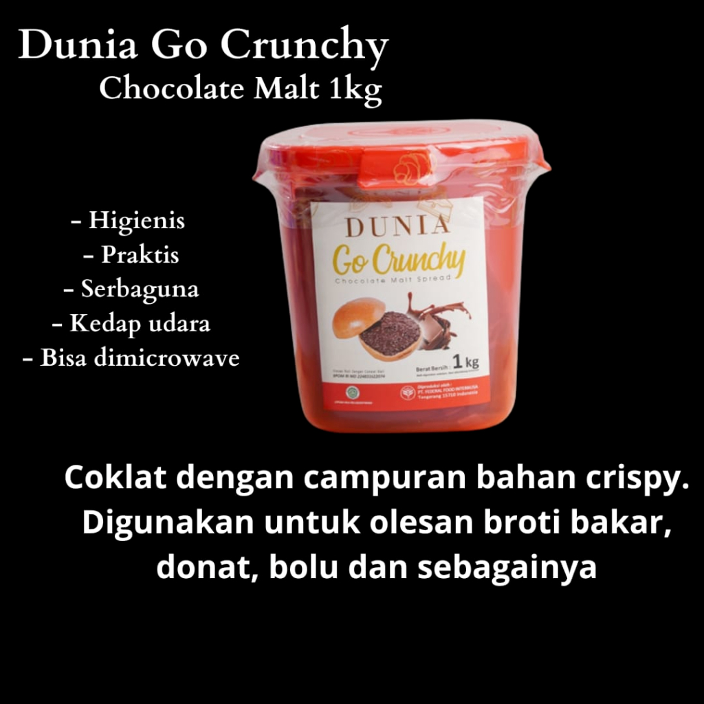 Jual Coklat Crispy/Dunia Go Crunchy Chocolate Malt 1kg | Shopee Indonesia