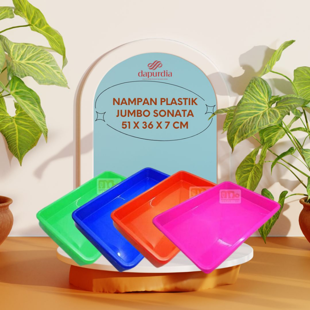 Jual DIANSARI Nampan Plastik Jumbo Sonata 51 x 36 x 7 Cm Random Colour ...