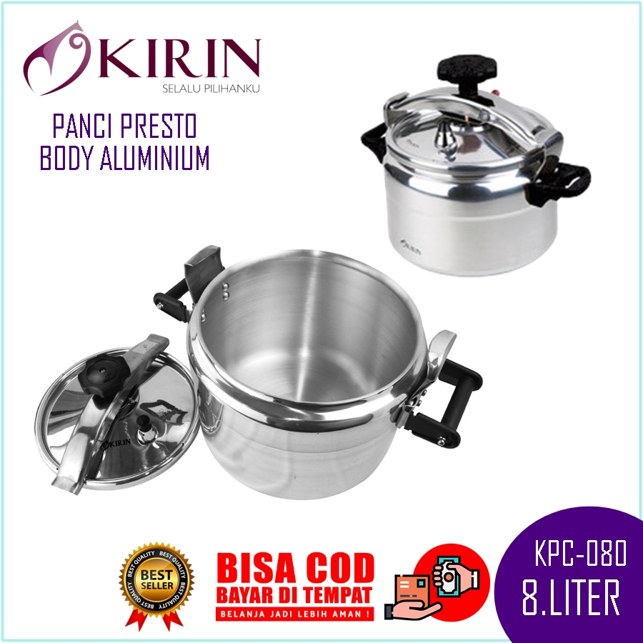Jual Panci Presto Kirin KPC-080 kapasitas 8 Liter | Shopee Indonesia