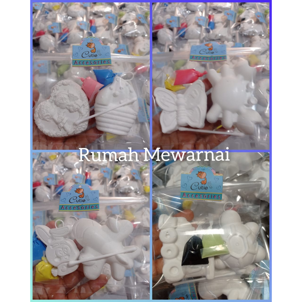 Jual Paket 10 pcs Patung Gypsum karakter sedang 1 paket isi 2 gypsum ...