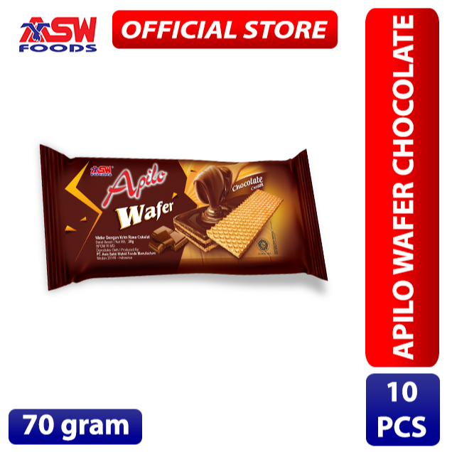 Jual Apilo Block Wafer Chocolate 70 gr ( 10 Pcs ) - Banded | Shopee ...