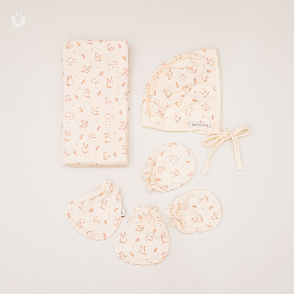 Jual Luyy (Swaddle Package) Paket Bedong Bayi dengan Bonnet Hat Rain ...
