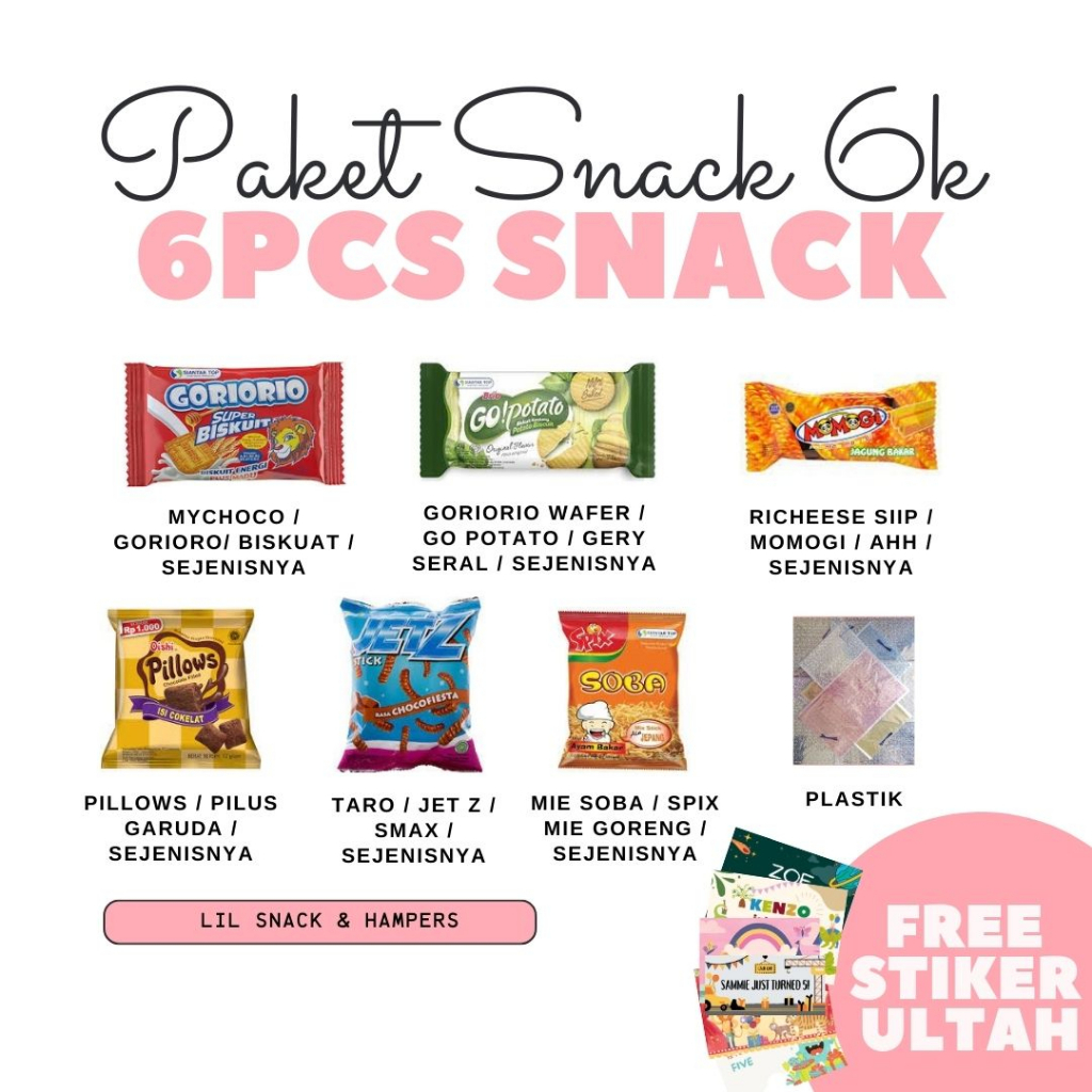 Jual LILSNACK - Snack Ulang Tahun Ultah Anak Paket Hampers Murah - Paket Snack 6 Ribu | Shopee ...
