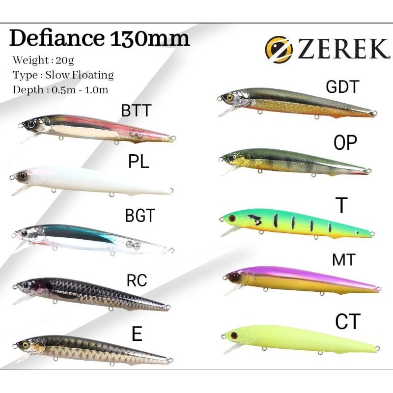 Jual lure zerek defiance 130 mm 20 gr lure pancing casting | Shopee ...