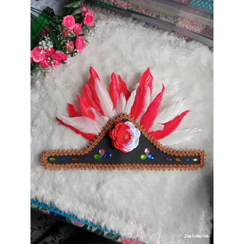 Jual bandana bulu,bandana merah putih,aksesoris tari,bando karnaval ...