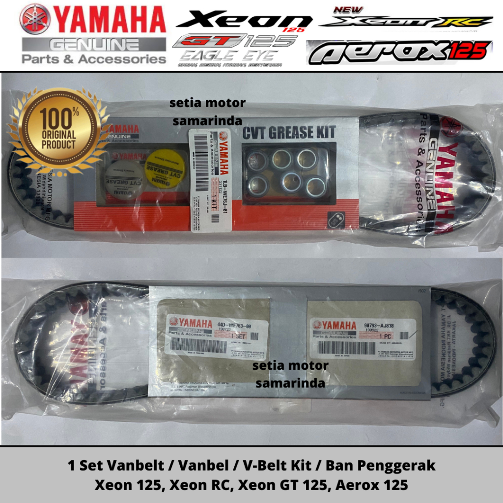 Jual 1 Set Vanbelt/ Vanbel/ V-Belt/ Ban Penggerak Xeon 125, Xeon RC ...