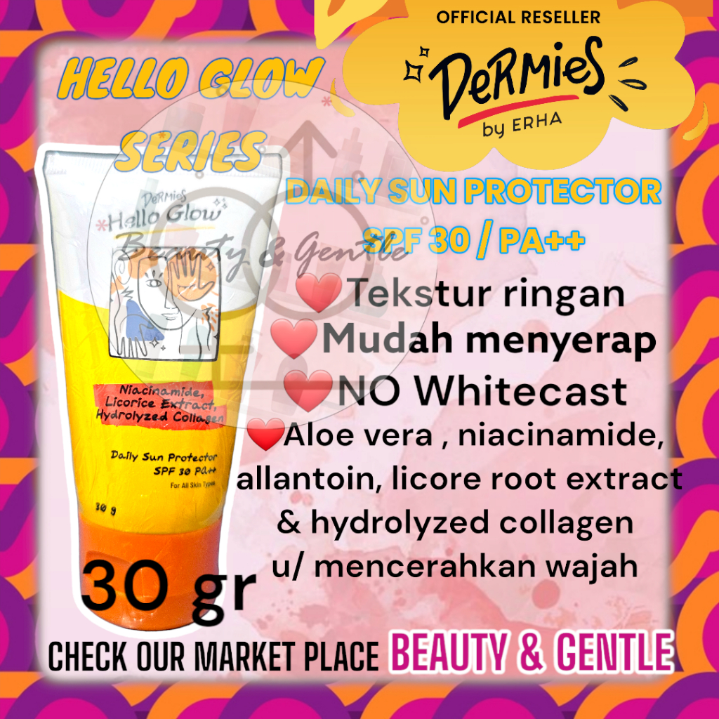 Jual PROMO Dermies Youth Protector Hello Glow Daily Sun Protector ...