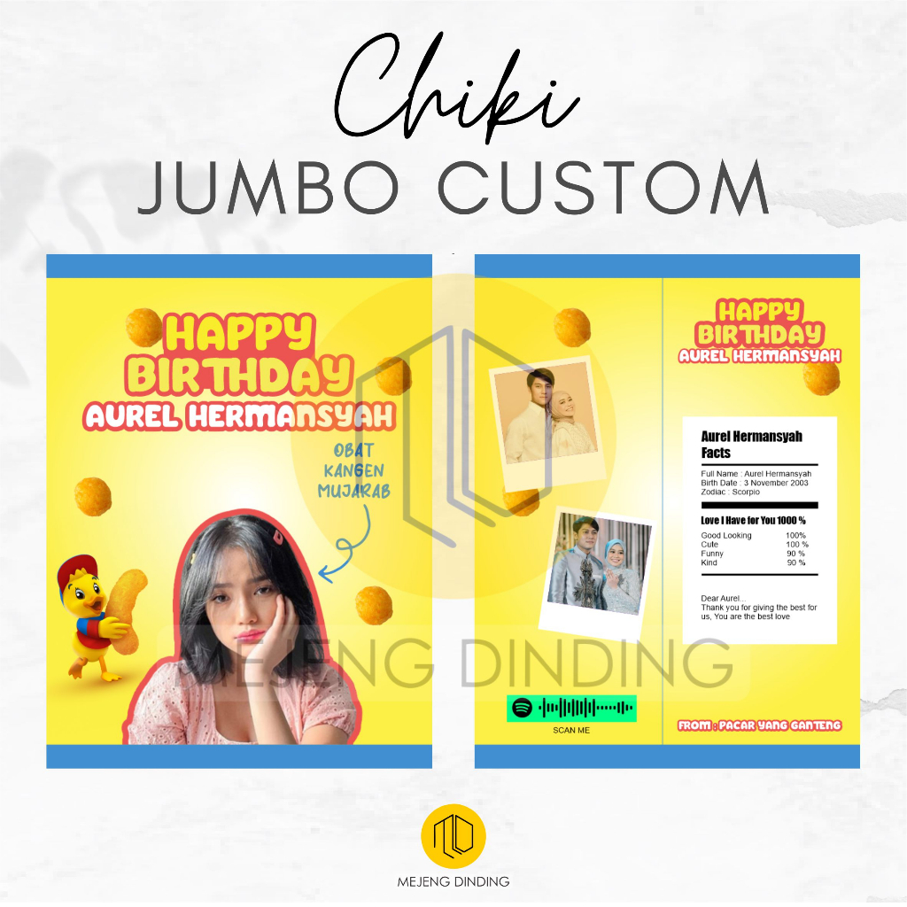 Jual (1 HARI JADI) CHIKI JUMBO / CIKI JUMBO / KADO UNIK SNACK / KADO ...