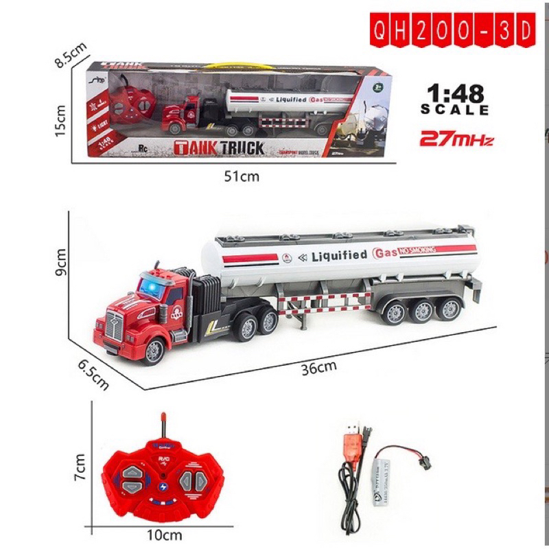 Jual premium remote control mobil bbm fuel tank truck mainan roda besar ...