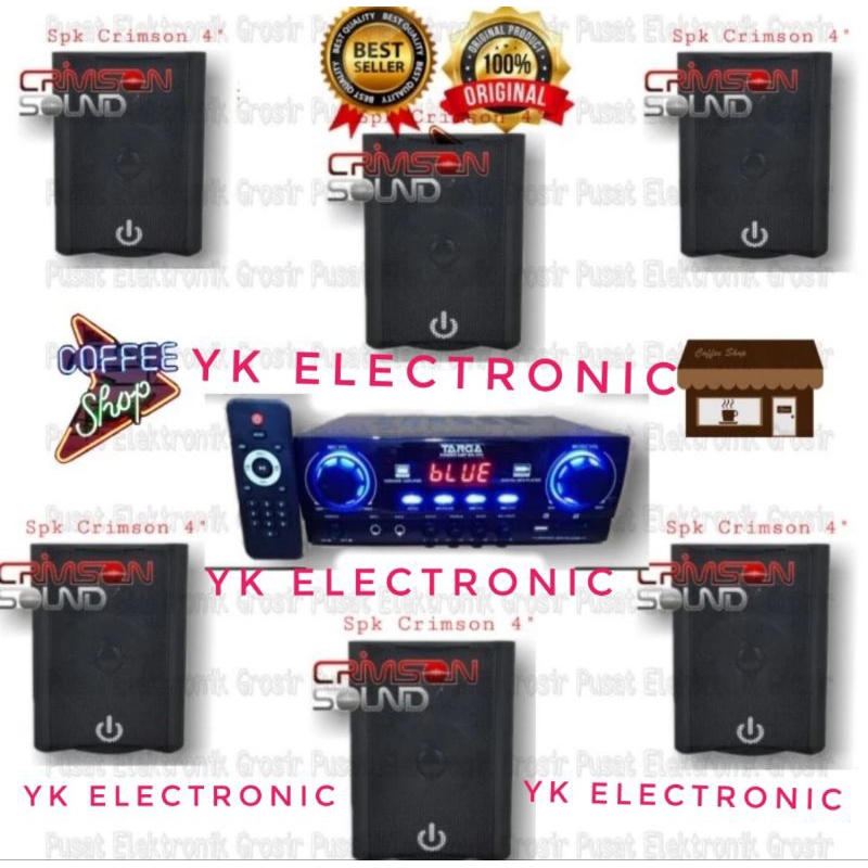 Jual paket sound system 6 unit speaker crimson 4 inch bluetooth ...
