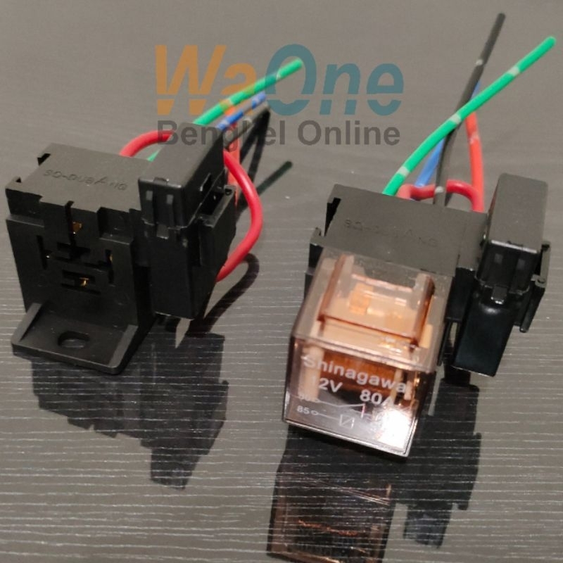 Jual Relay 4 Kaki + Socket dan Sikring Model Bangku Relay Untuk Klakson ...
