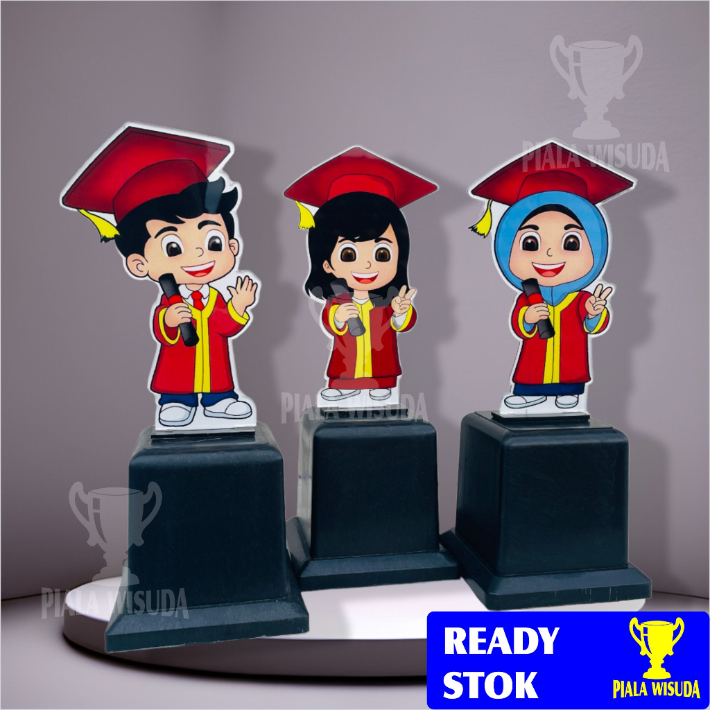 Jual piala wisuda ( HIJAB MERAH ) termurah piala wisuda hijab, piala ...