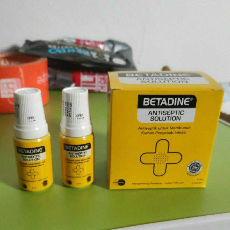 Jual Betadine Antiseptic Solution 5 ML Betadin Obat Luka Luar | Shopee ...