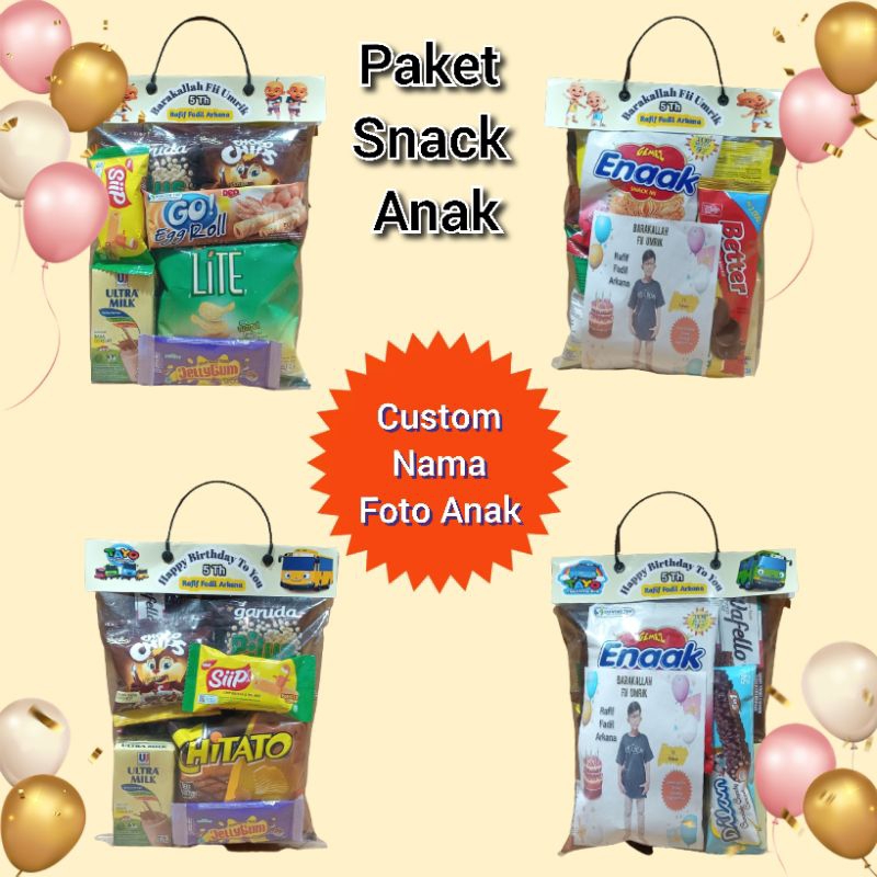 Jual Snack / Paket snack anak / Paket ultah / Snack ucapan ) | Shopee ...