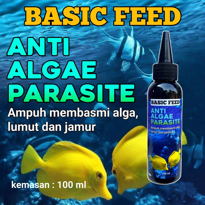 Jual PEMBASMI LUMUT anti algae parasite & bakteri BASIC FEED pembasmi ...