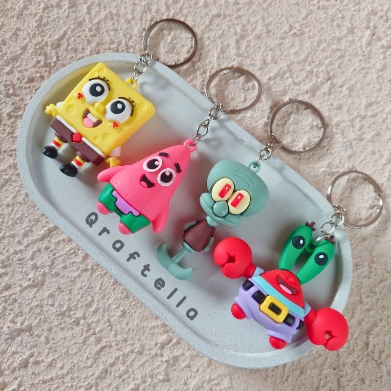 Jual Gantungan Kunci Spongebob Squarepants / Patrick / Squidward / Mr ...
