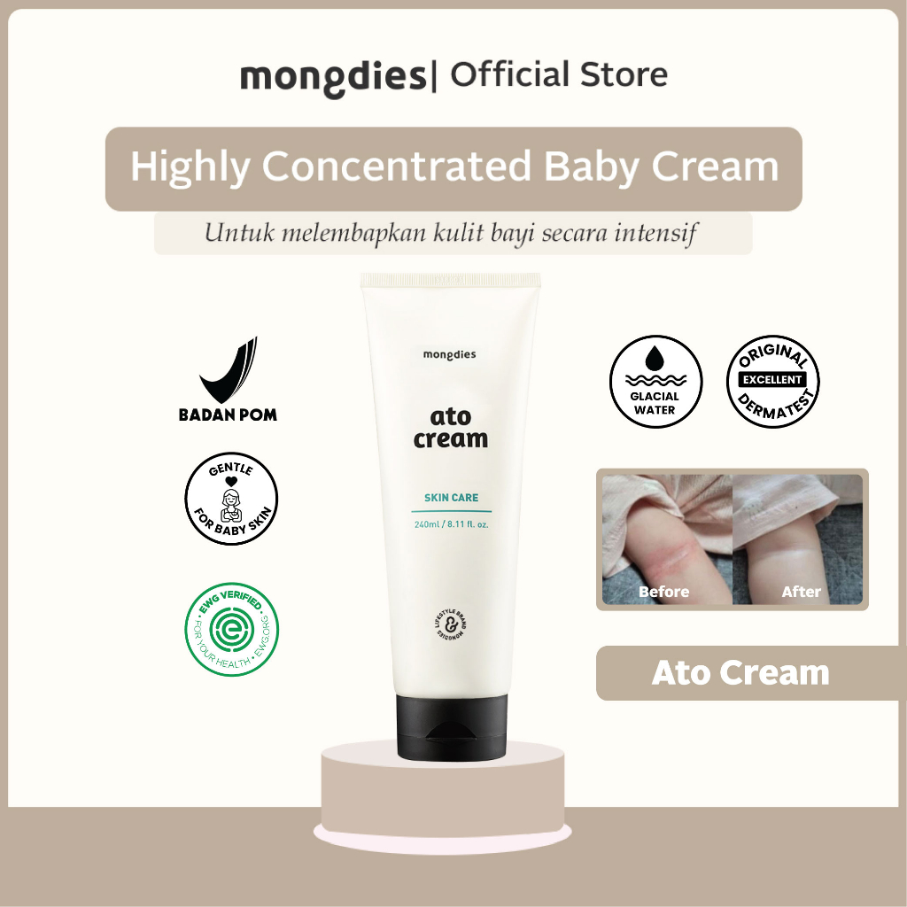 Jual MONGDIES ATO CREAM 240ml - Krim untuk Perawatan Eksim dan kulit Sensitif Pada Bayi | Shopee ...