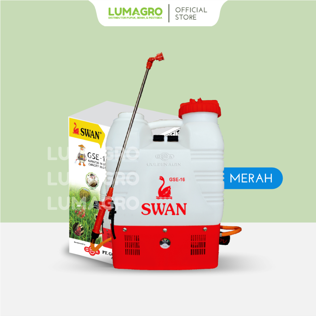 Jual Tangki Sprayer Elektrik GSE16 Merah GSE-16 Hitam Swan 16 Liter ...