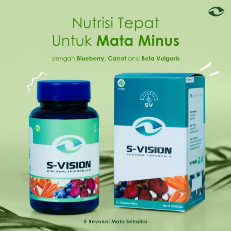 Jual S VISION ORIGINAL OBAT MATA MINUS KATARAK MIOPIA SUPLEMEN | Shopee ...