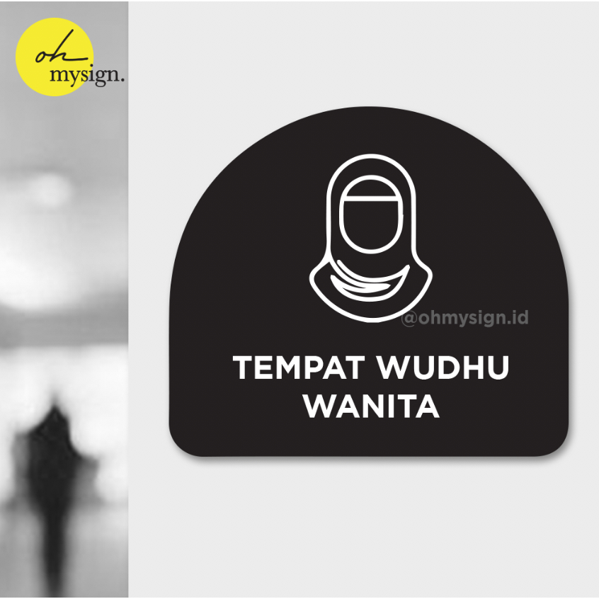 Jual Sign Board Akrilik Tempat Wudhu Wanita Papan Acrylic Signage ...