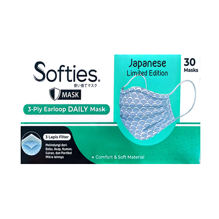 Jual SOFTIES Daily Mask / Masker Batik Harian 1 Box isi 30 pcs | Shopee ...