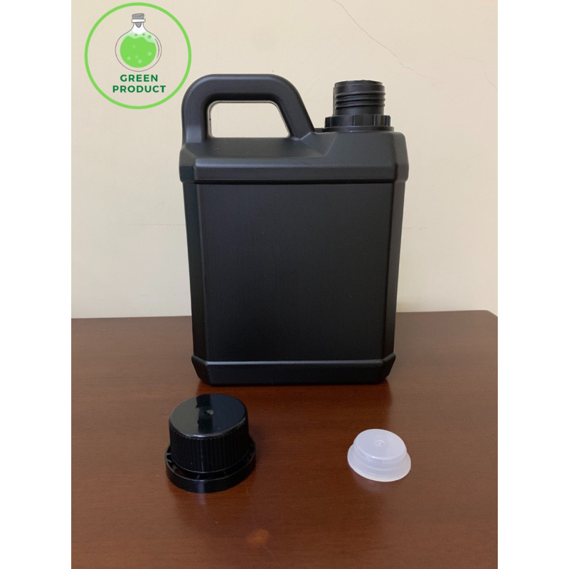 Jual JERIGEN 1 LITER KOTAK PENDEK HITAM SOLID DAN PUTIH SOLID / JERIGEN ...