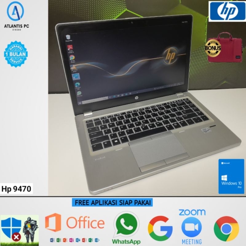 Jual Laptop Hp Elitebook Folio 9470m Core i5/i7 Ram 8GB SSD 256GB ...