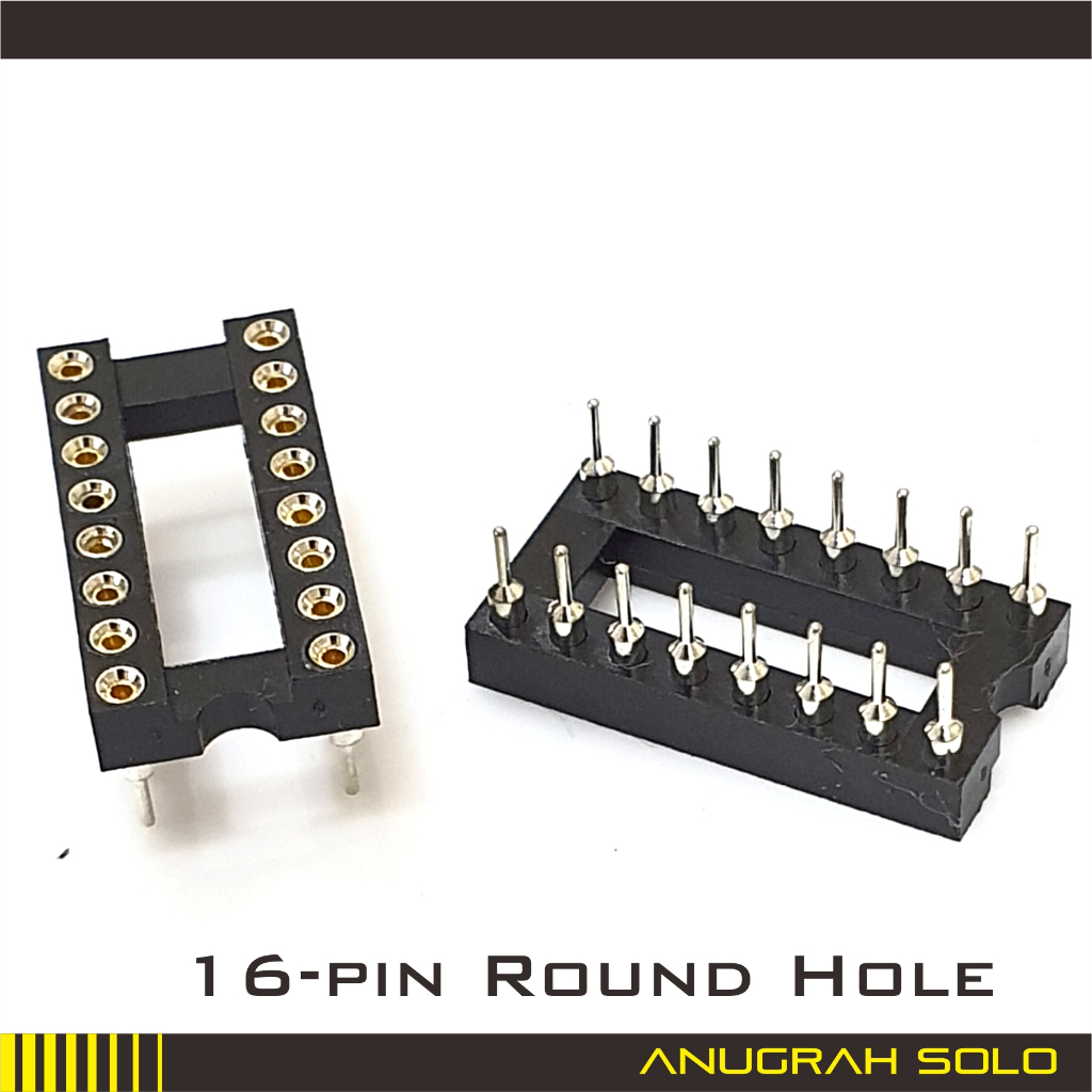 Jual Soket IC 16 Pin Lubang Bulat Socket IC 16P Round Pin 16pin ...