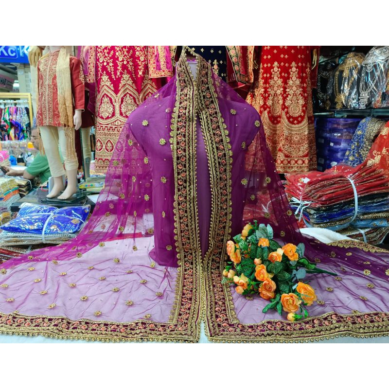 Jual Dupatta Selendang Syal Sarong Kerudung Pasmina Swarovsky Pesta ...