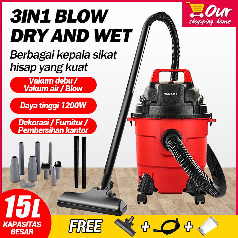 Jual Penyedot Debu 3in1 Multifungsi Vacuum Cleaner 15 liter Sedot Basah ...